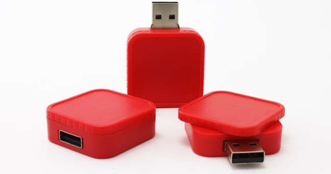 Fashion Square Shaped Swivel USB Flash Drive , 256MB ~ 32GB USB 1.1 Sticks