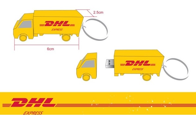 Cartoon DHL Truck Customized USB Flash Drive with High Speed USB memory ...