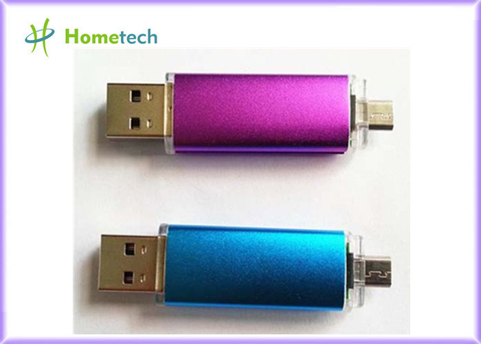 OEM Mobile Phone USB Flash Drive , Micro Dual Port USB Flash Drive With ...